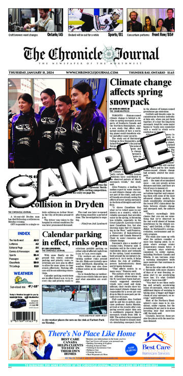 The Chronicle-Journal - Thursday, January 11, 2024 - A-01 | The Chronicle-Journal