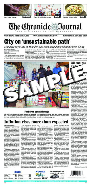 The Chronicle-Journal - Wednesday, September 20, 2023 - A-01 | The ...