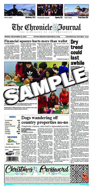 The Chronicle-Journal - Friday, December 22, 2023 - A-01 | The ...